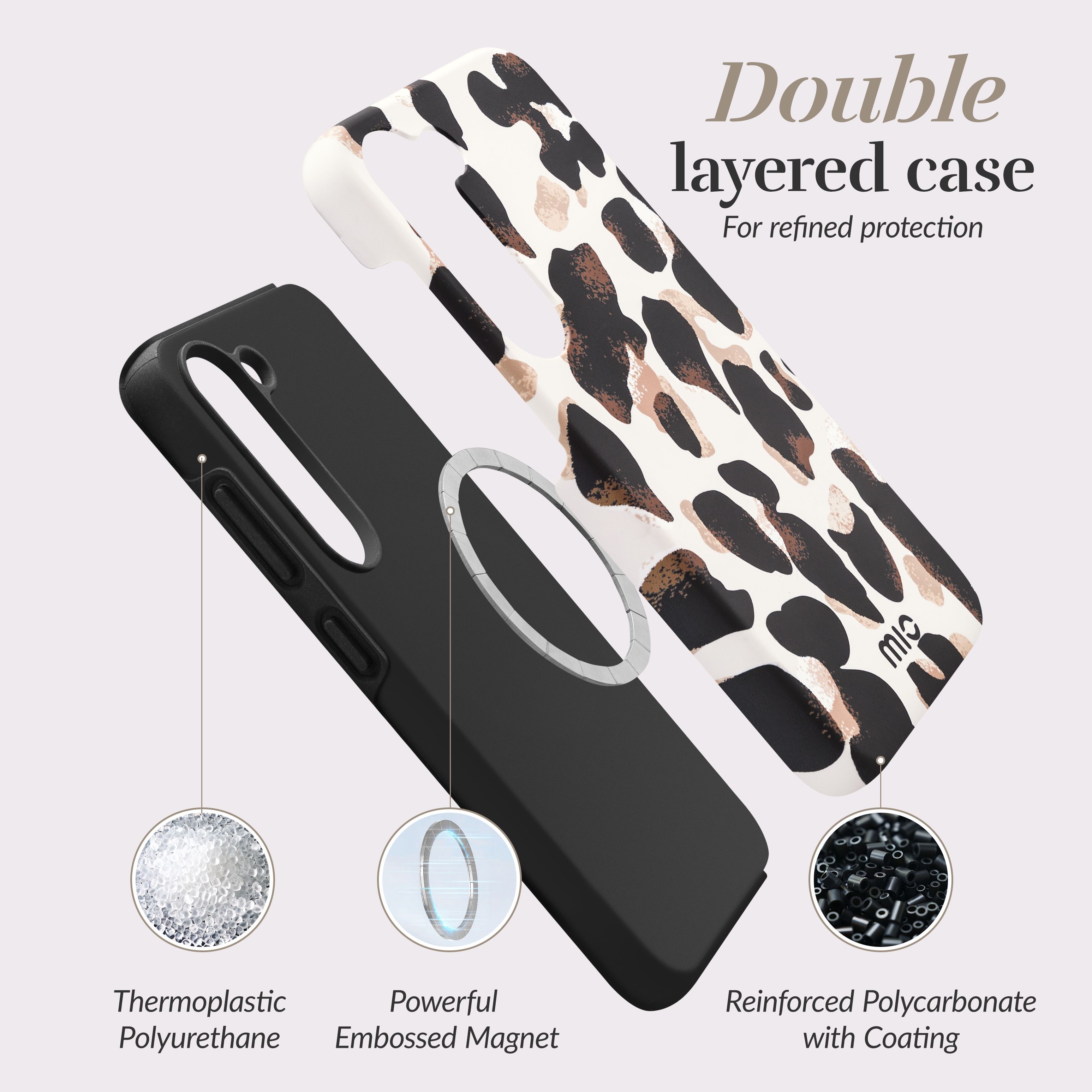 MIO Samsung Galaxy A15 MagSafe Hoesje Hardcase Backcover - Leopard 3-29566 - hoesjesdirect.nl
