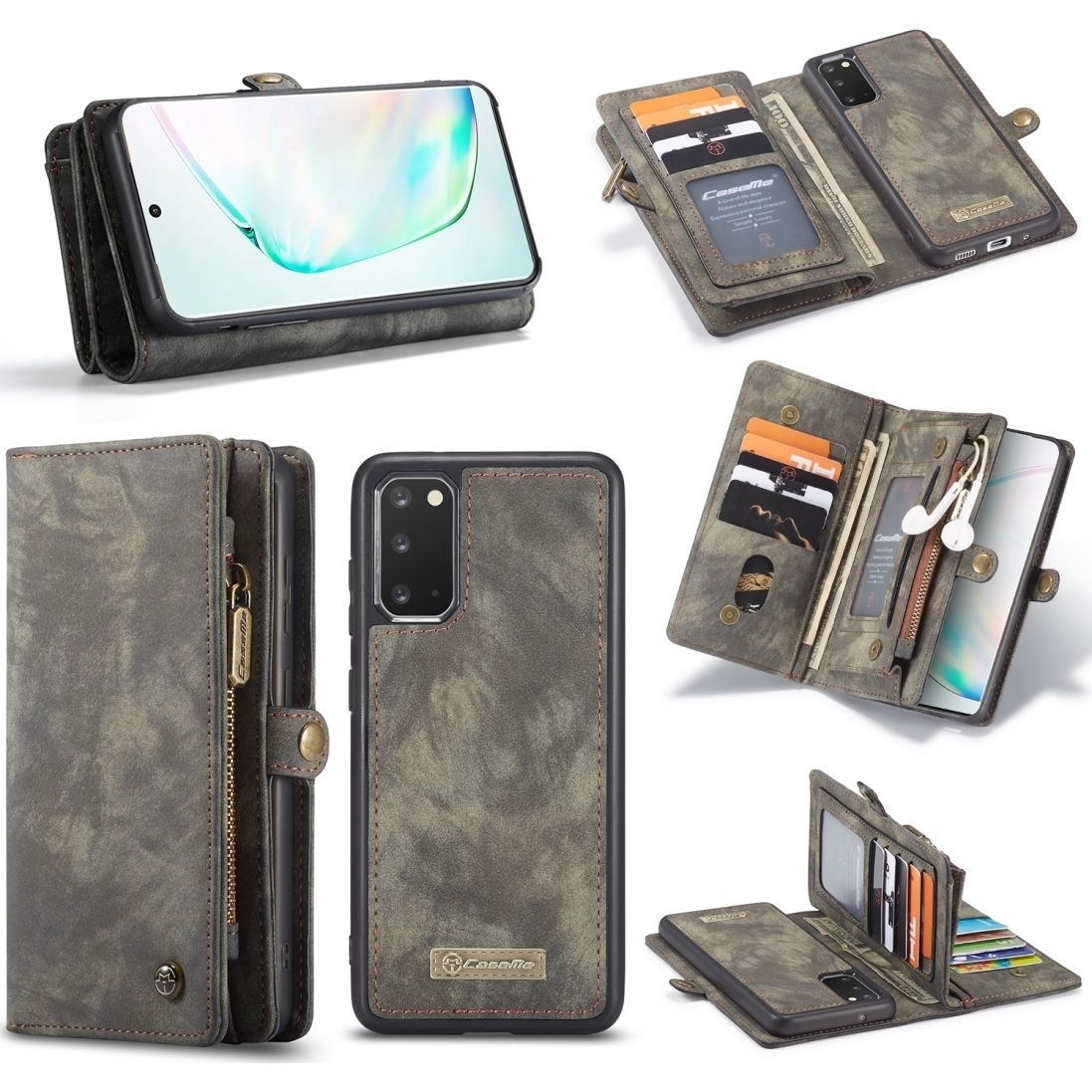 Caseme Samsung Galaxy S20 Hoesje Uitneembare 2in1 Bookcase Portemonnee - Zwart 571014 ...