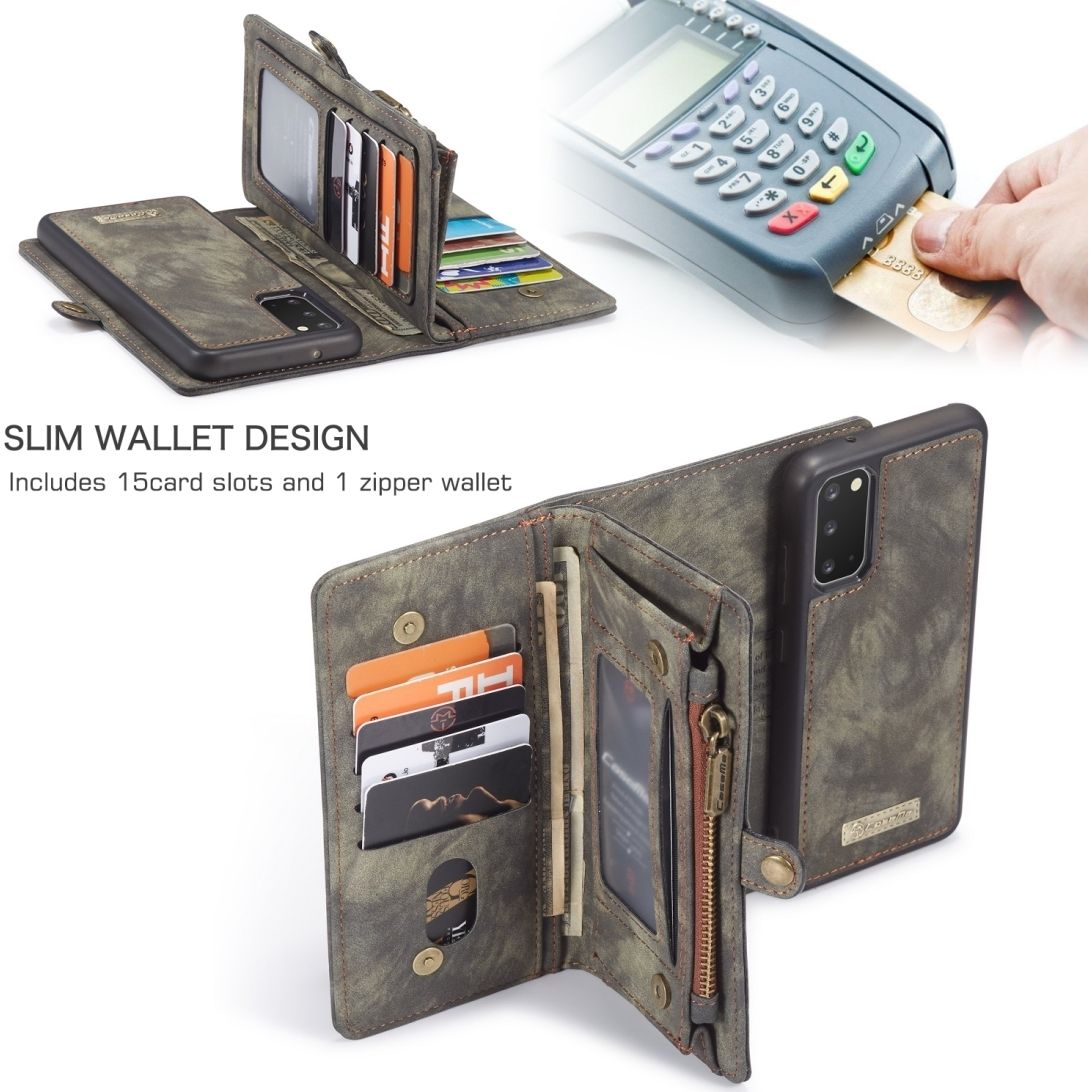 Caseme Samsung Galaxy S20 Hoesje Uitneembare 2in1 Bookcase Portemonnee - Zwart 571014 ...
