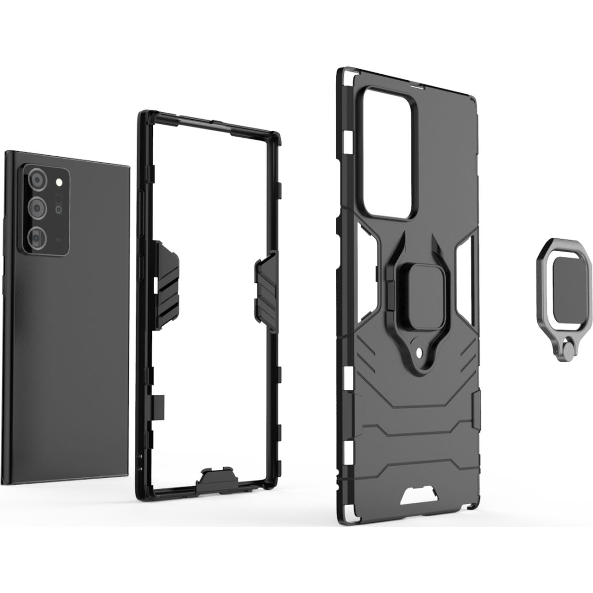 Mobigear Armor Ring Samsung Galaxy Note 20 Ultra Hoesje Hardcase Backcover Shockproof met ...