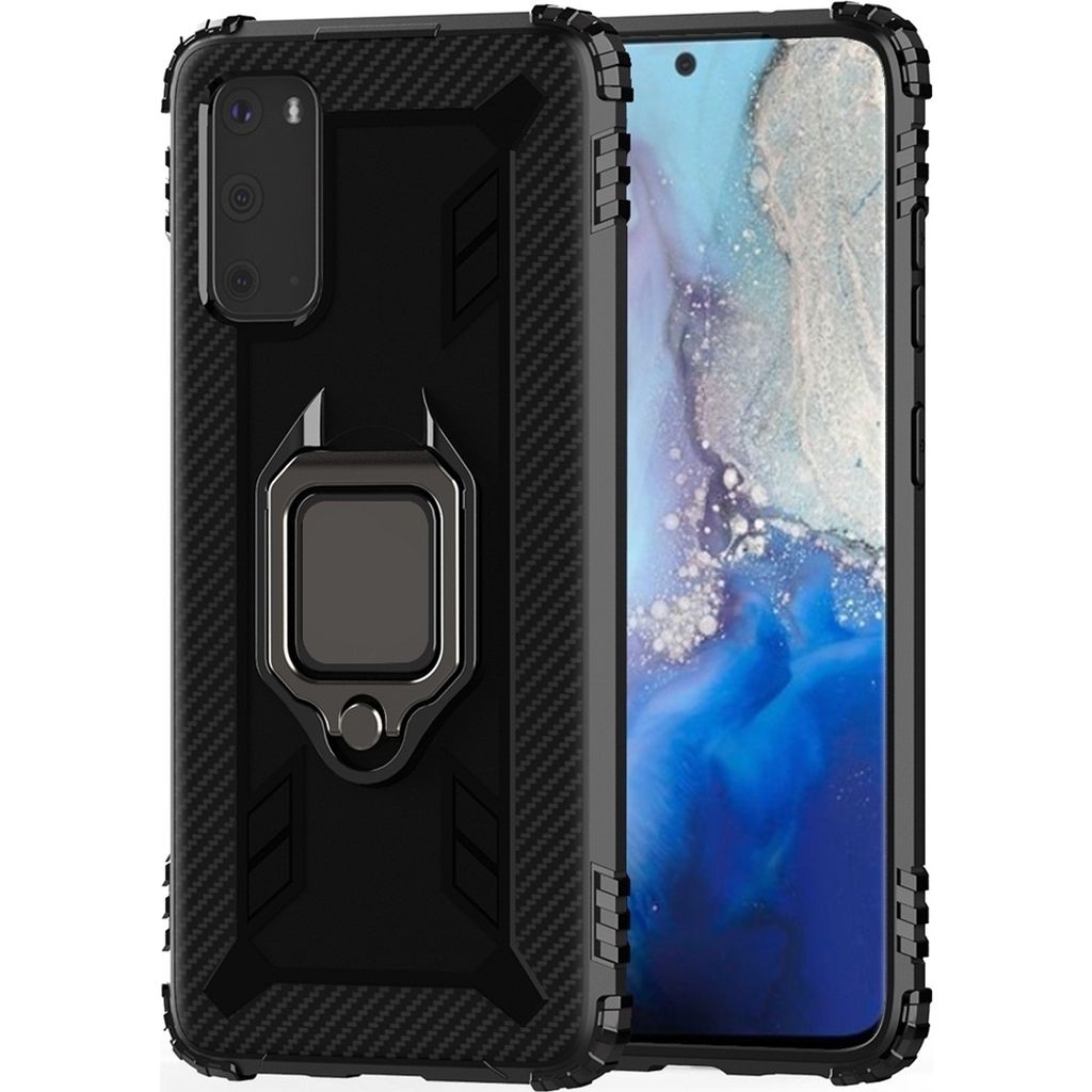 Mobigear Armor Ring Samsung Galaxy S20 Plus Hoesje Hardcase Backcover Shockproof met Ringhouder ...