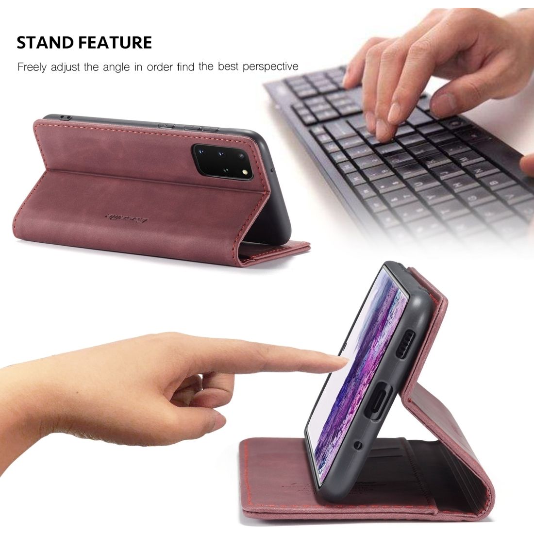 Caseme 013 Samsung Galaxy S20 Plus Hoesje Bookcase Portemonnee - Bordeaux Rood 570973 ...