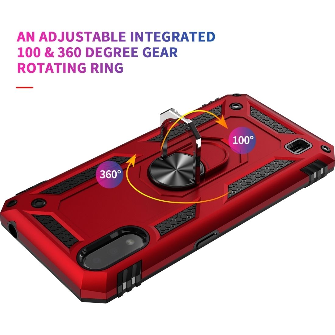 Mobigear Armor Ring Samsung Galaxy A01 Hoesje Hardcase Backcover Shockproof met Ringhouder ...