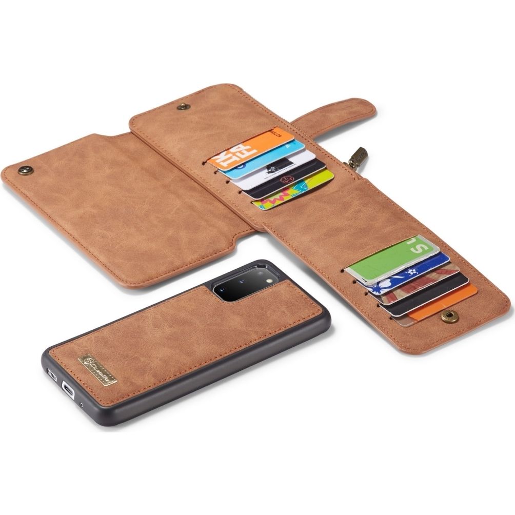 Caseme 007 Samsung Galaxy S20 Hoesje Uitneembare 2in1 Bookcase Portemonnee - Bruin 571048 ...